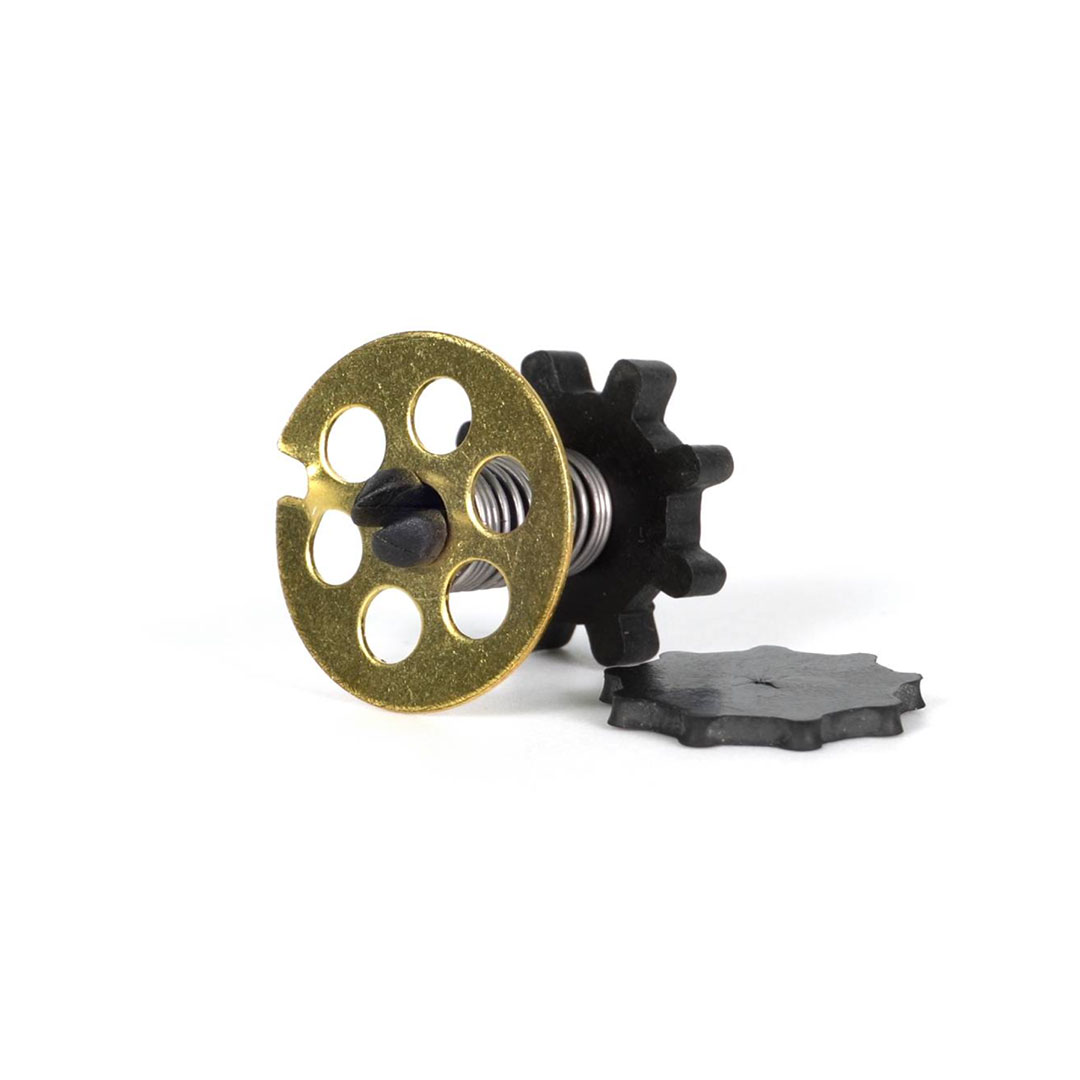 Safety device "simple open", brass disc, plunger in PA6=PV - Unival