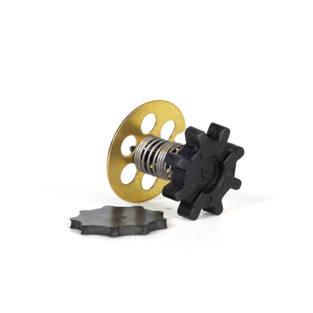 Safety device "simple open", brass disc, plunger in PA6=PV - Unival