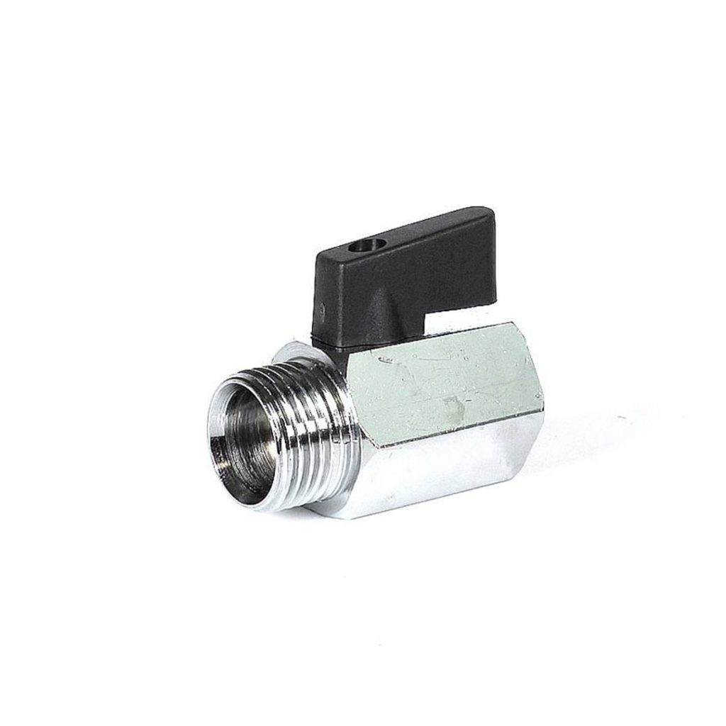 Straight mini ball gas valve, with swivel nut - Unival