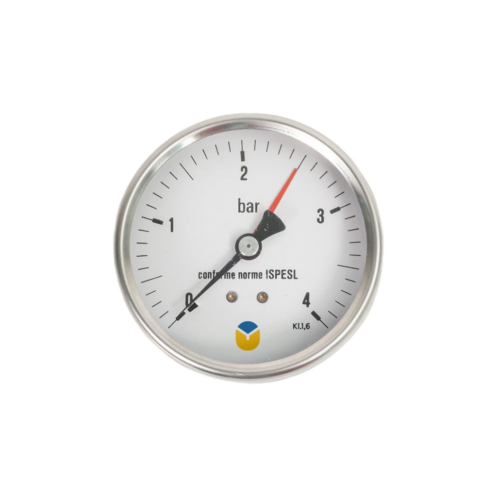 Manometer Ø 80, steel body, back connection 3/8" - Unival