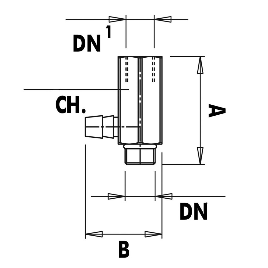 Air-vent valve, side discharge at the bottom - Unival
