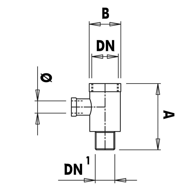 Air-vent valve, side discharge at the top - Unival