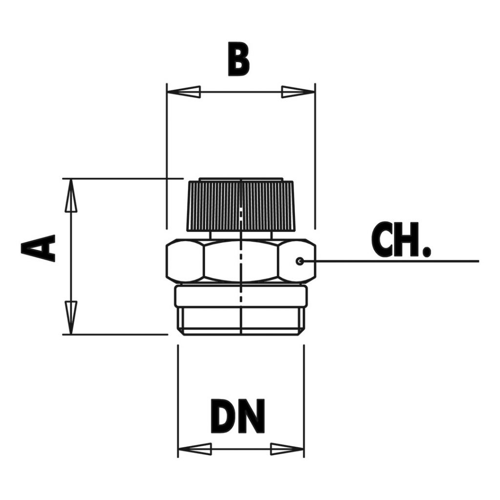 Manual air-vent valve for radiators with teflon o-ring - Unival