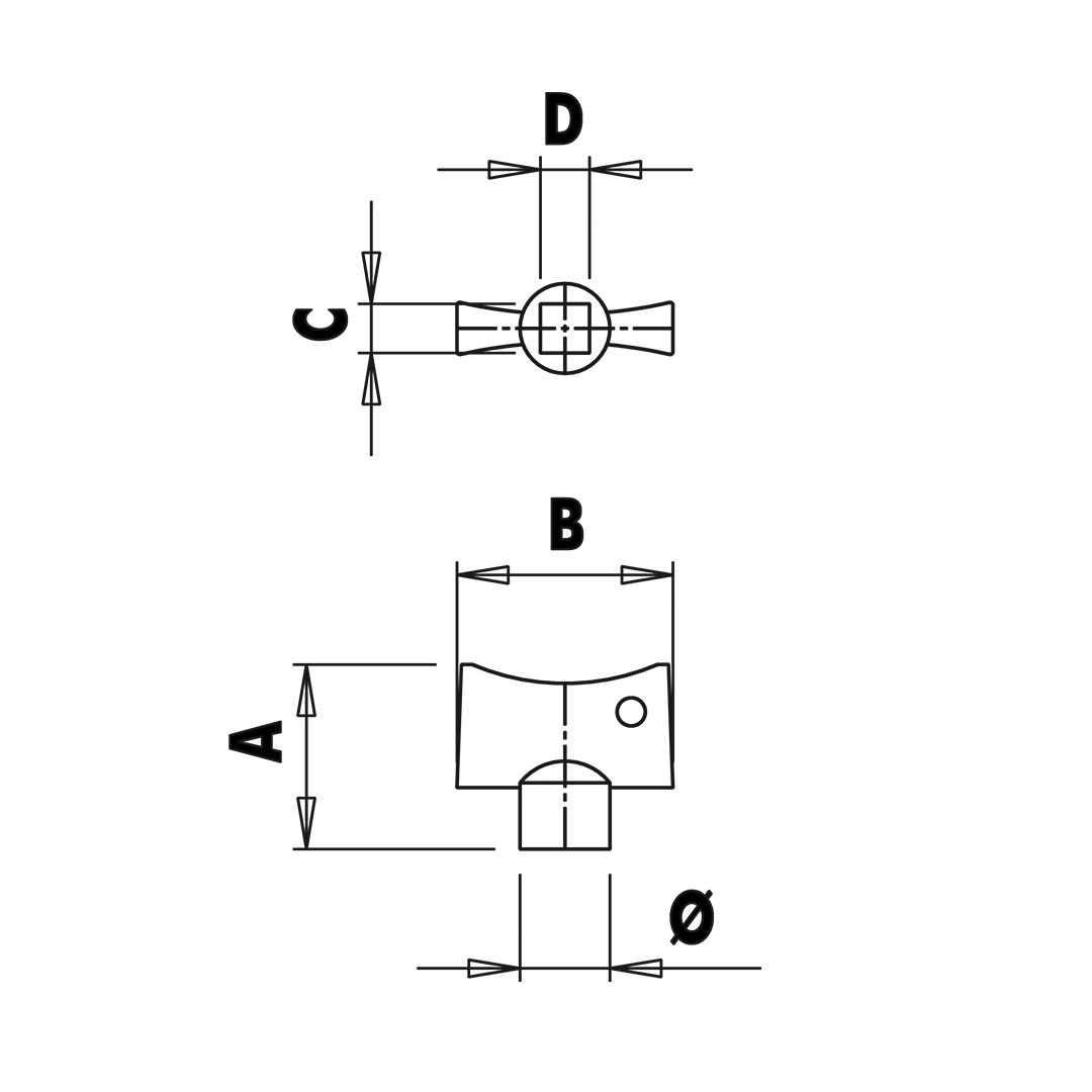 Plastic key for radiators - Unival