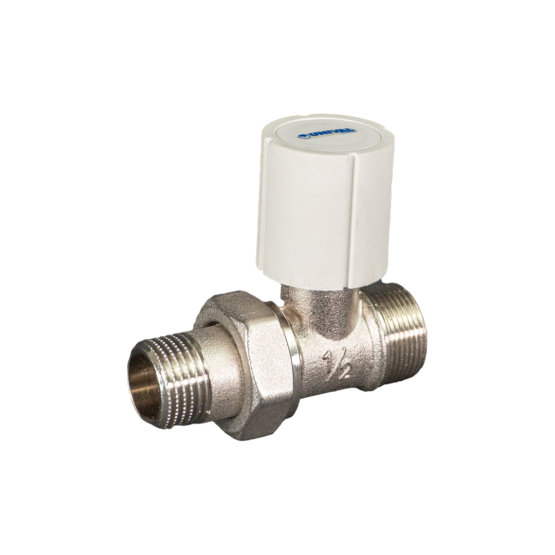 Radiator straight valve for copper multilayer and PEX tube - Unival