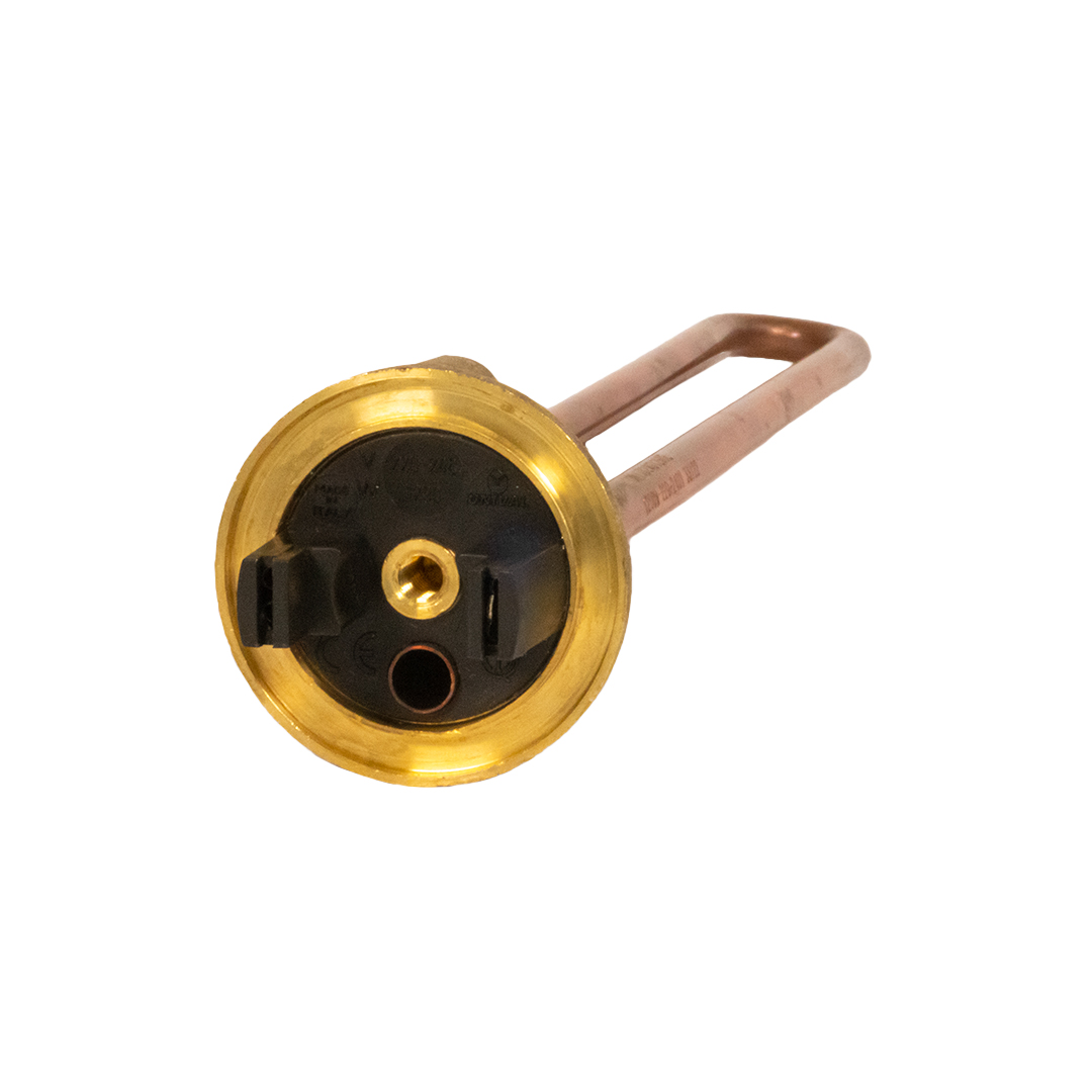 Straight heating element with circular flange ø48 with insert for anode ...