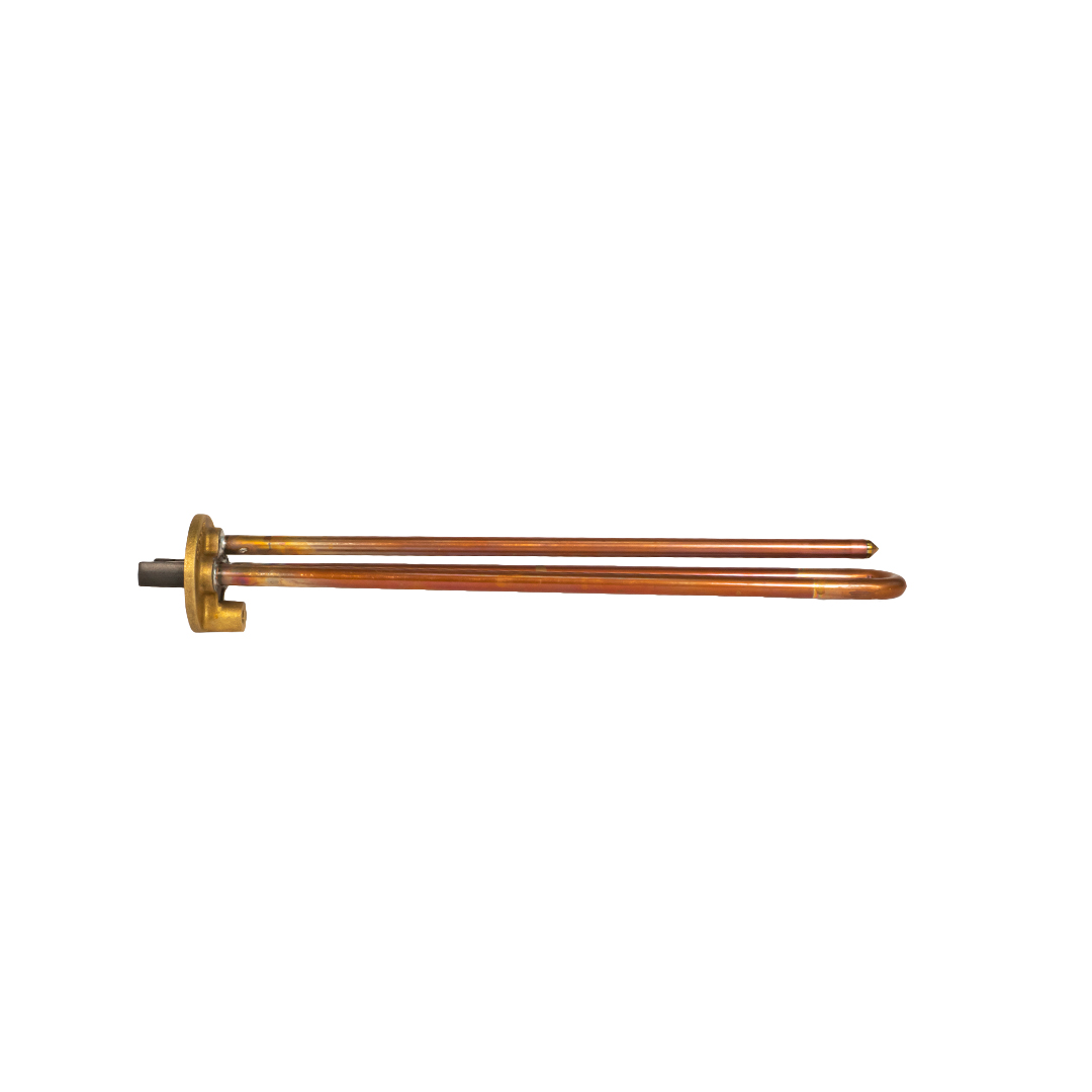 Straight heating element with circular flange ø48 with insert for anode ...