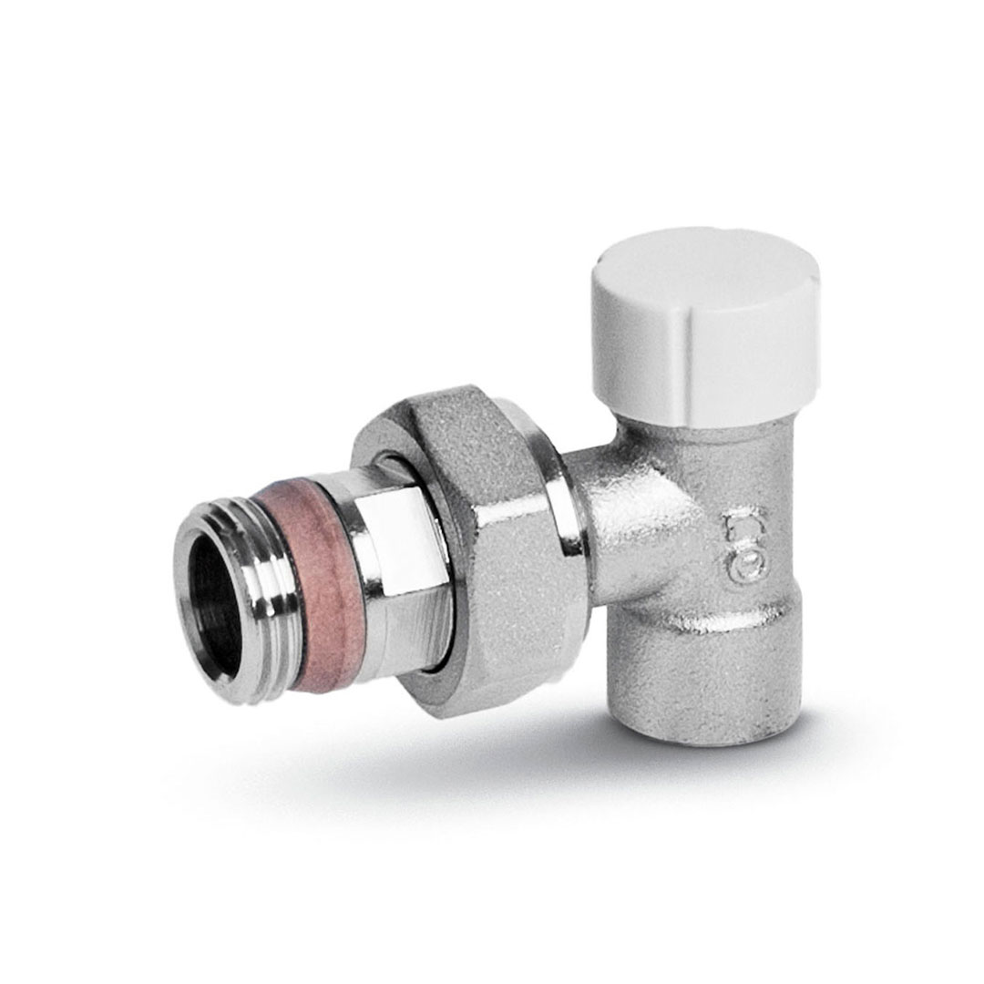 Radiator angle lockshield for copper tube mm15 - Unival