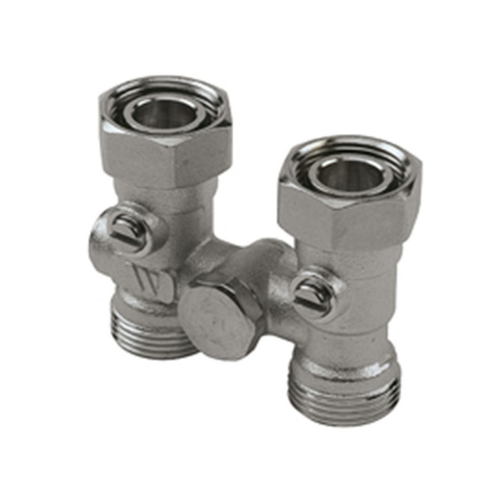 Double straight ball valve with by-pass - Unival