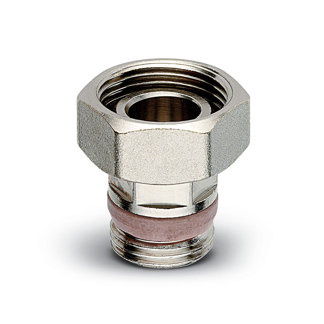 Nut and fitting with o-ring and PTFE ring - Unival