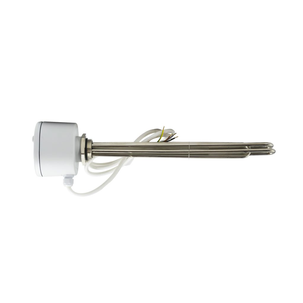 Three-phase heating element with integrated thermostat - Unival