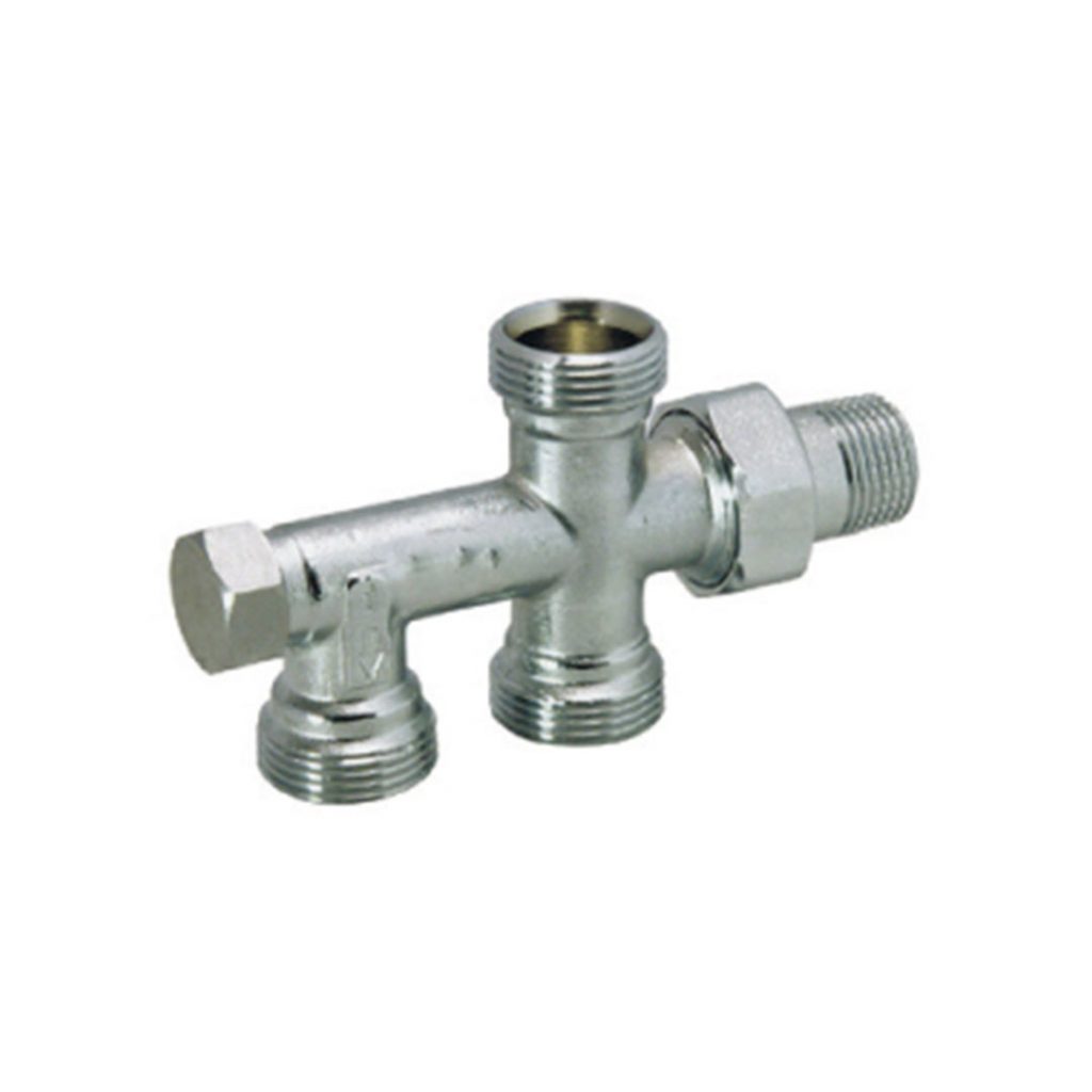 4-ways distributor with floor connections. Euroconus connections for ...